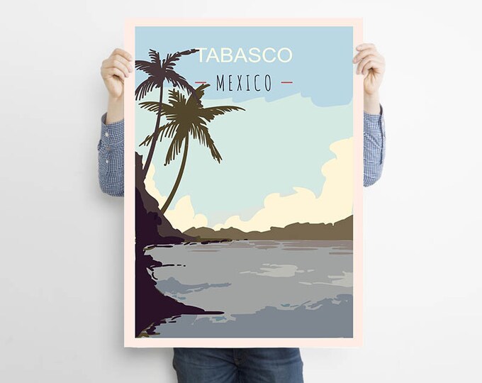 Tabasco Travel Poster , Mexico Print - Etsy