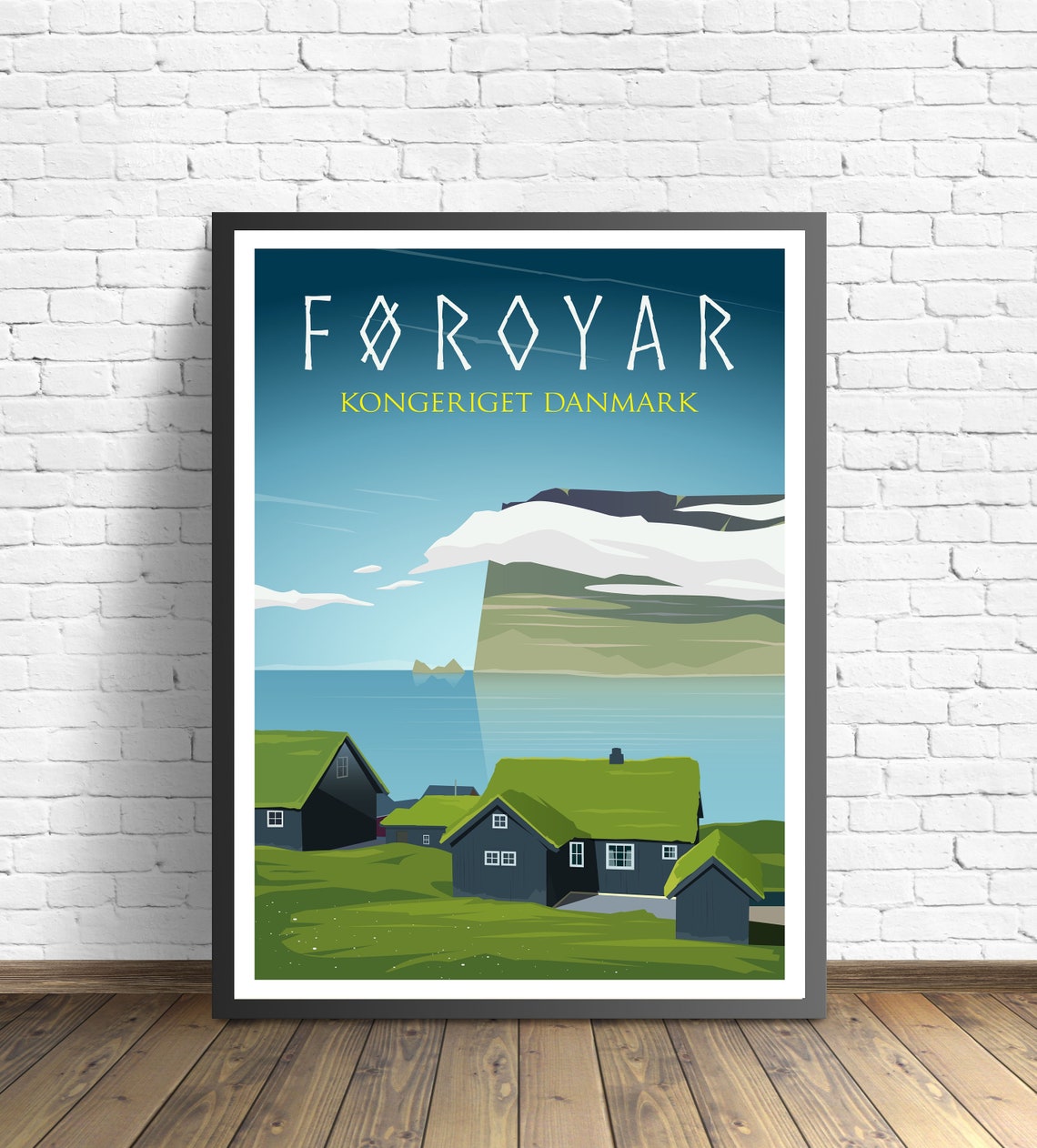 Foroyar Travel Poster Denmark Print - Etsy