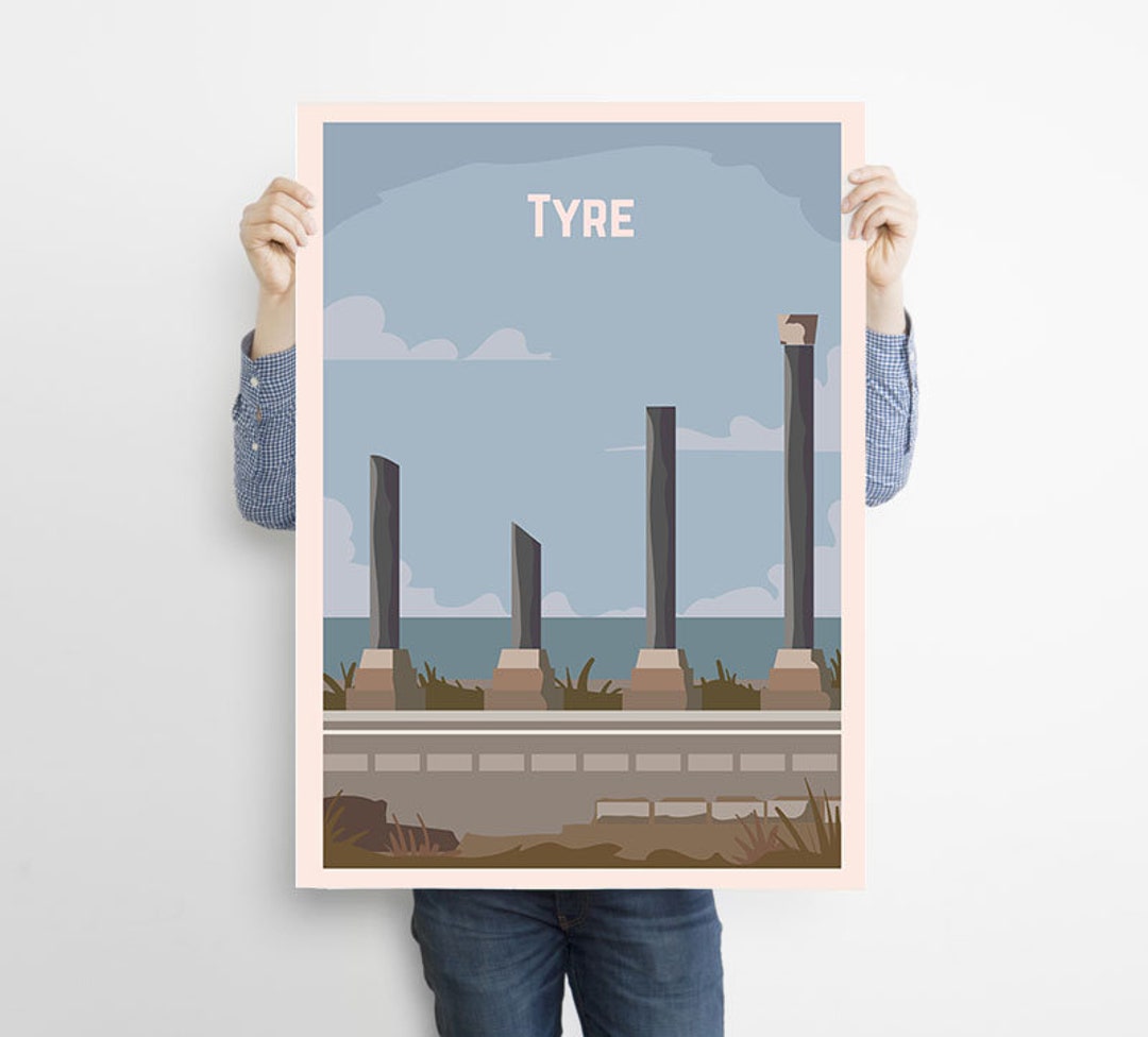 Tyre Print , Lebanon Travel Poster - Etsy