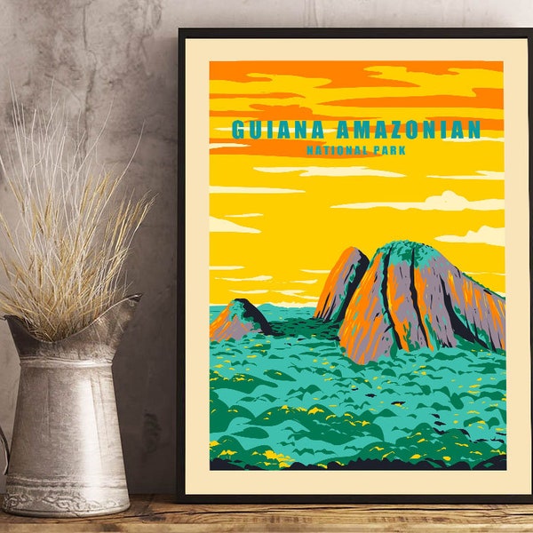 French Guiana Print - Etsy