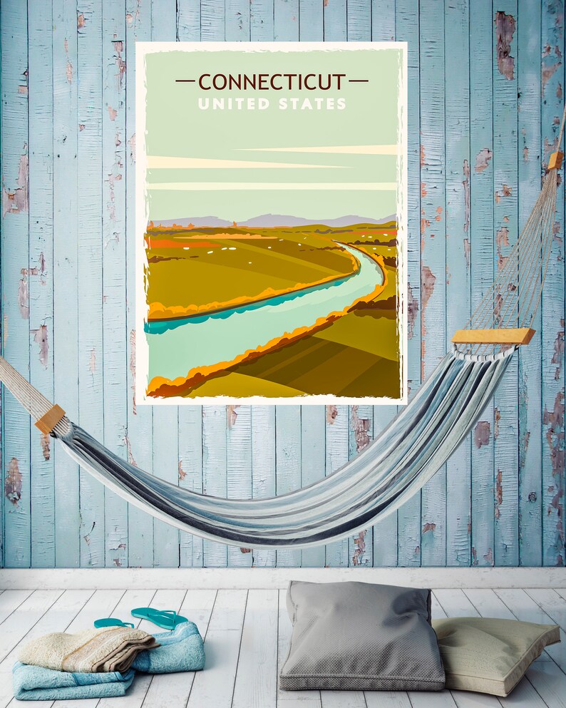 Connecticut Travel Poster Connecticut Print - Etsy