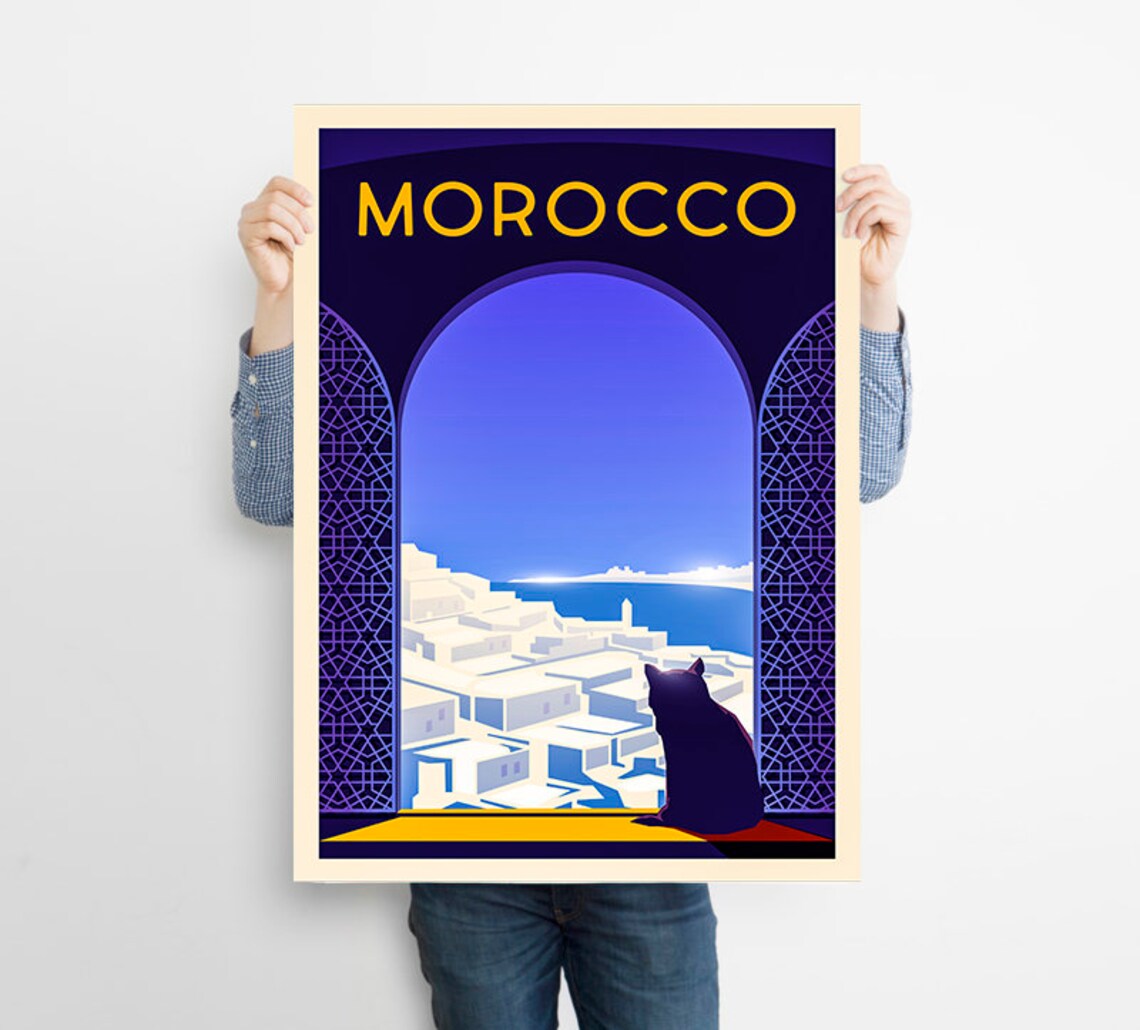 Morocco Travel Print Morocco Poster - Etsy