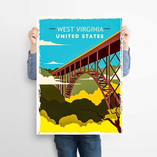 West Virginia Travel Poster Instant Download - Etsy