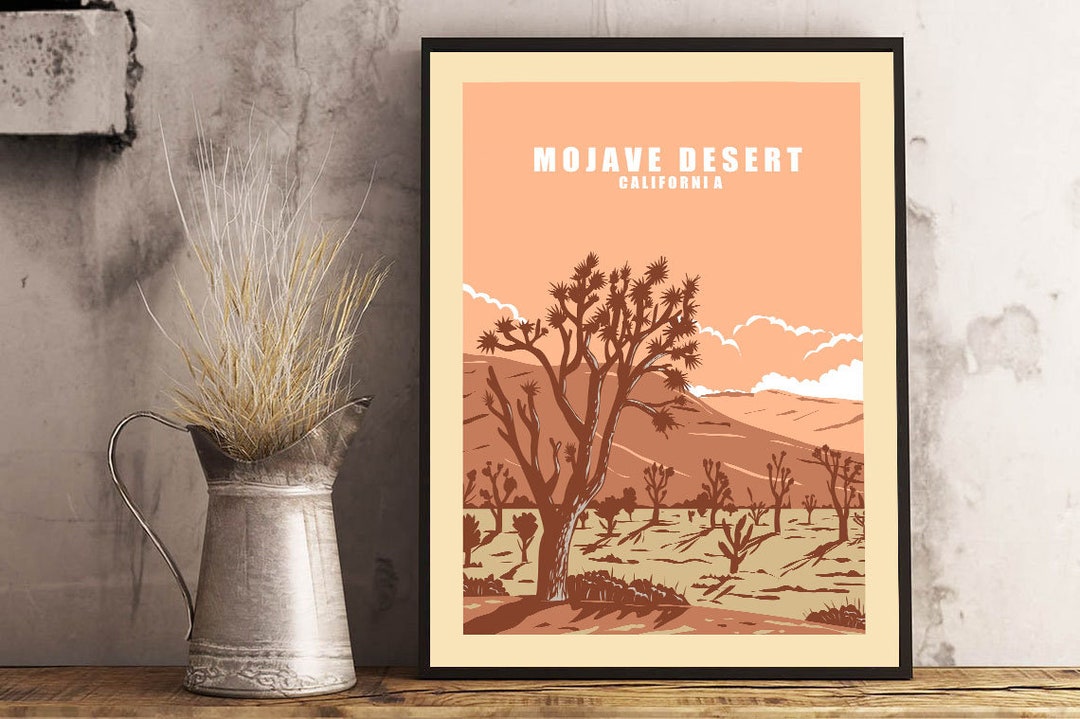 Mojave Desert Travel Print , Mojave Trails Travel Gift , California ...