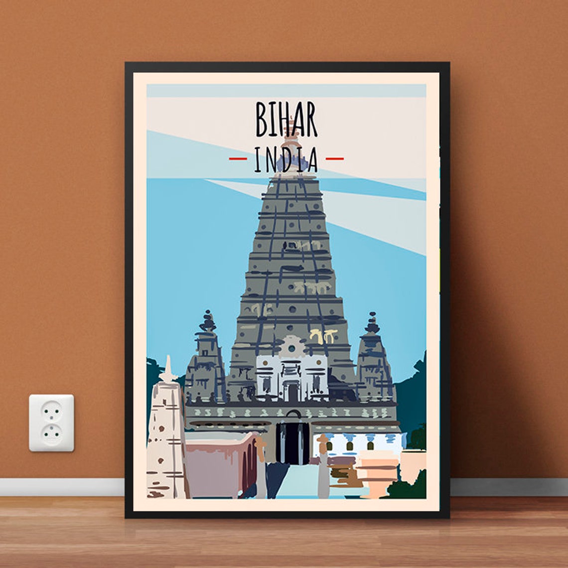Bihar Travel Print India Poster - Etsy