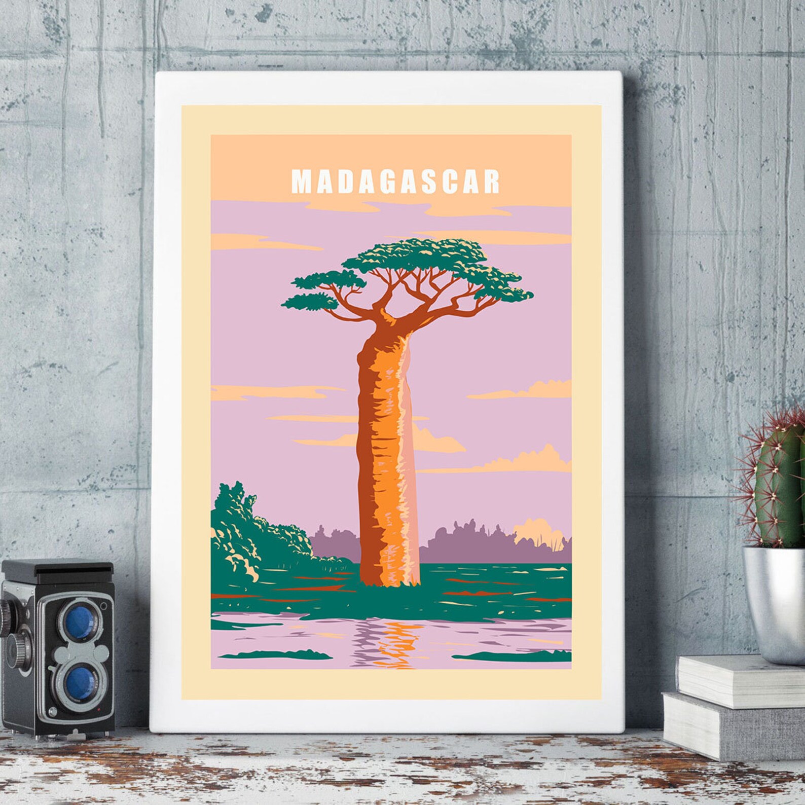 Madagascar Print Madagascar Poster Madagascar Trees Baobab - Etsy