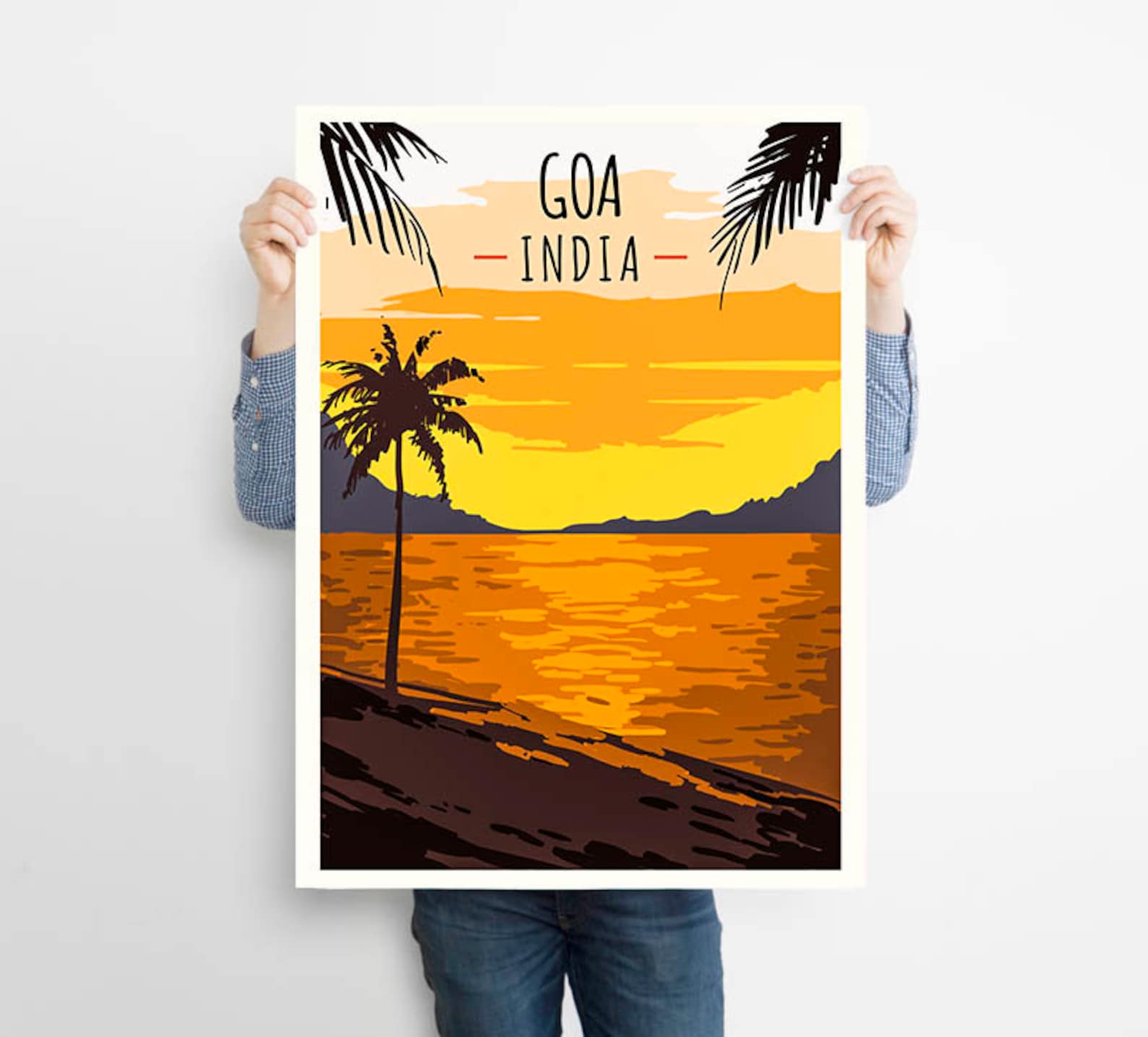 Goa Beach Travel Poster , India Print - Etsy