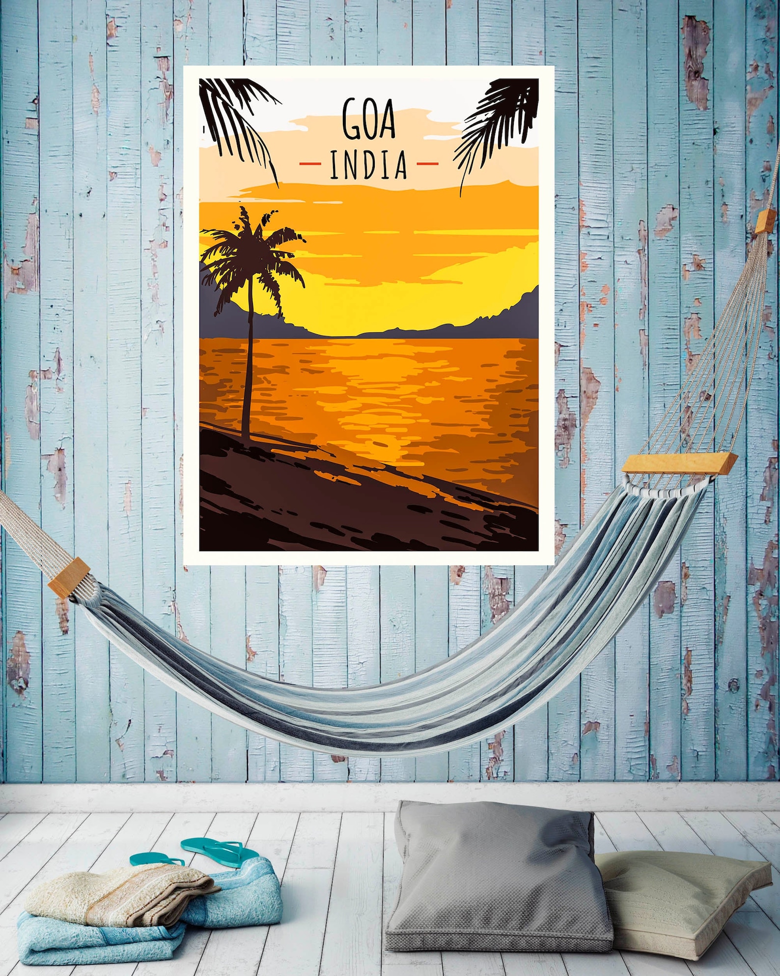 Goa Beach Travel Poster , India Print - Etsy