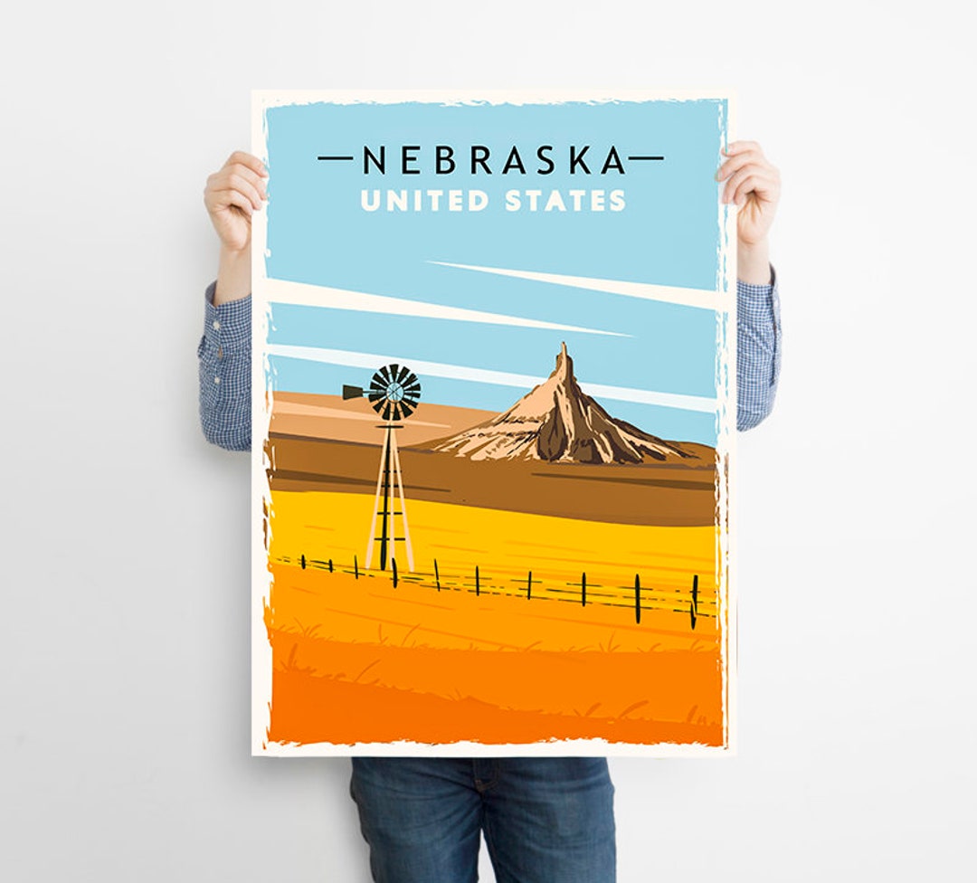 Nebraska Travel Print Nebraska Poster - Etsy