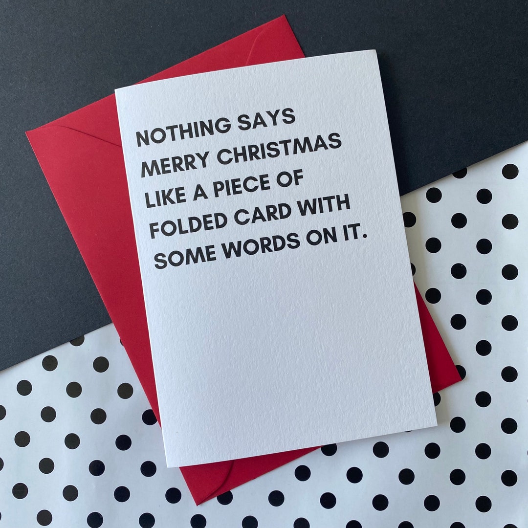 Funny Christmas Card 'nothing Says Merry Christmas Like A - Etsy UK
