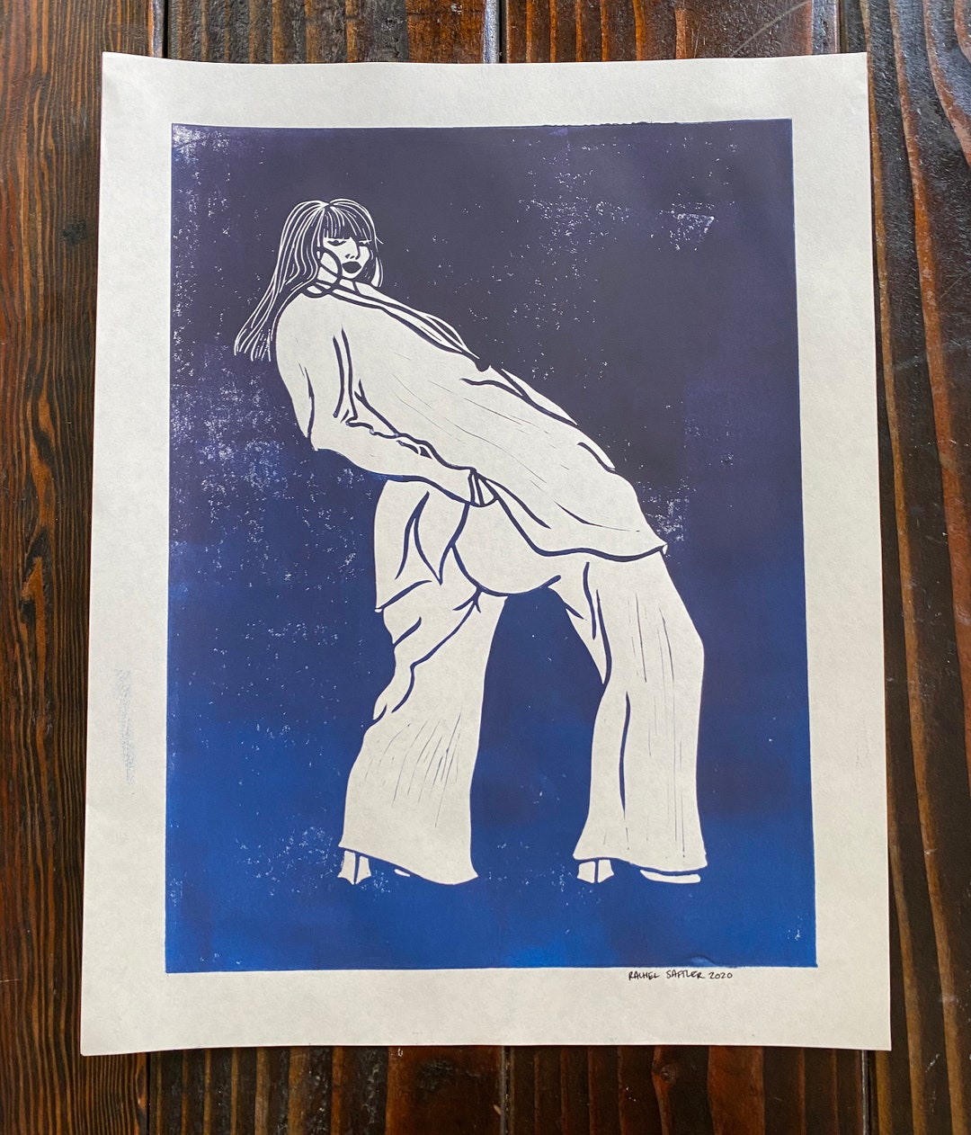 Impresión Ejecutiva Linocut - Etsy España