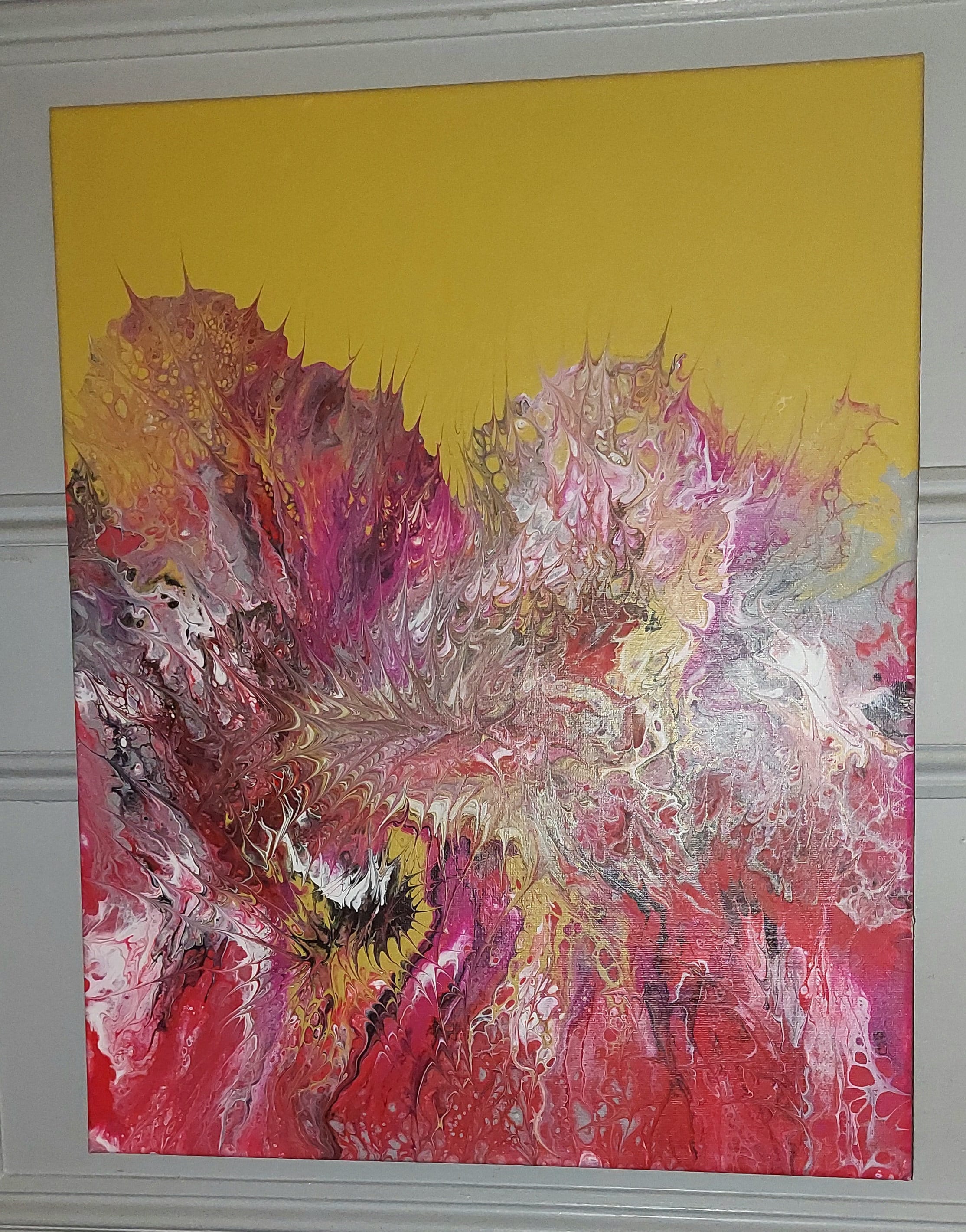 Abstract Painting Original Fluid ART Wall Decor Colorful Original Dutch ...