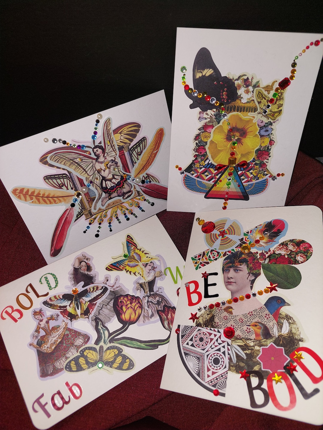 Handmade Greeting Cards 4 Pack Limited Edition Keepsake Cards for ...