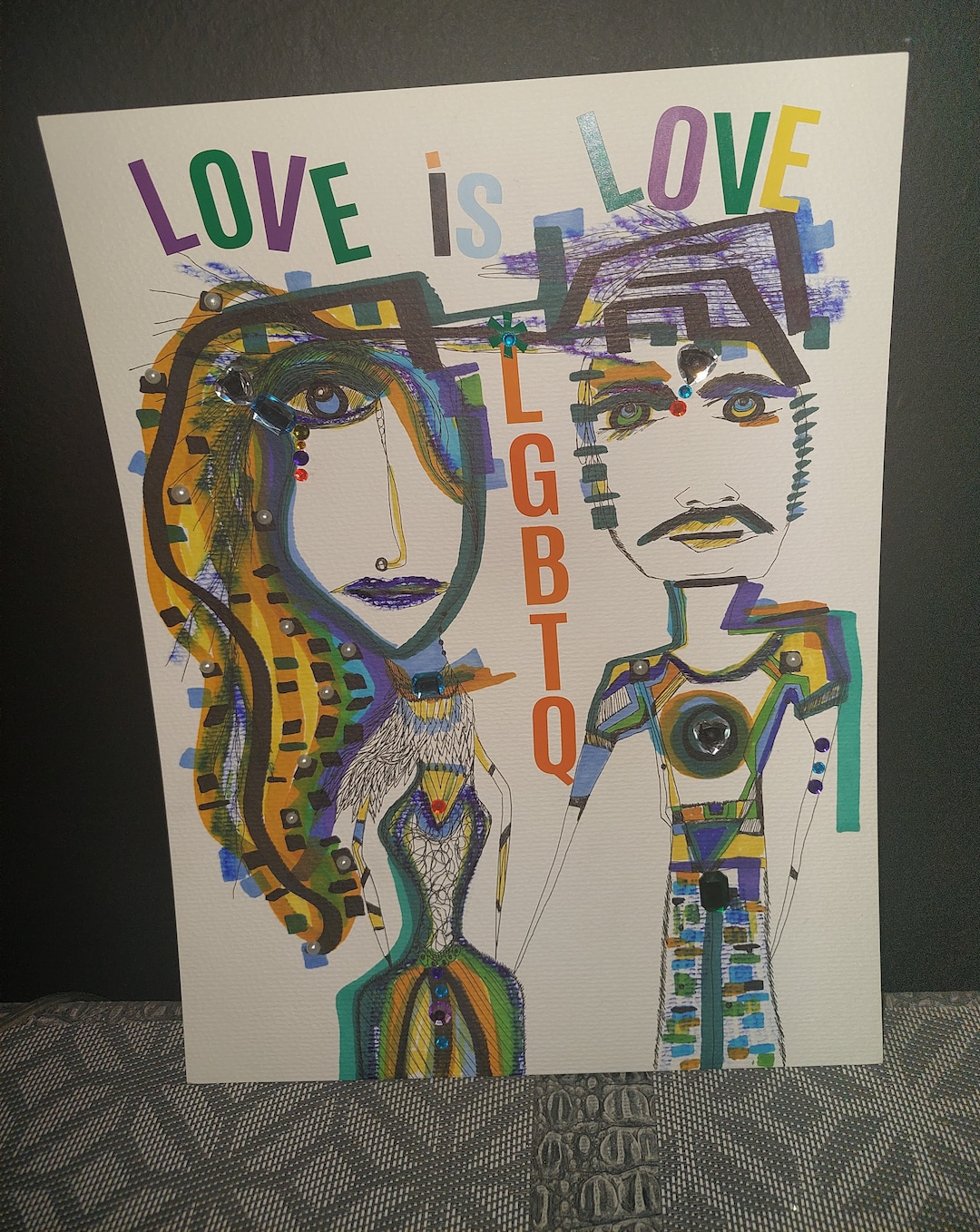 LGBTQ Wall Décor/original Gay Pride Month ART/ Keepsake Gift for Loved ...