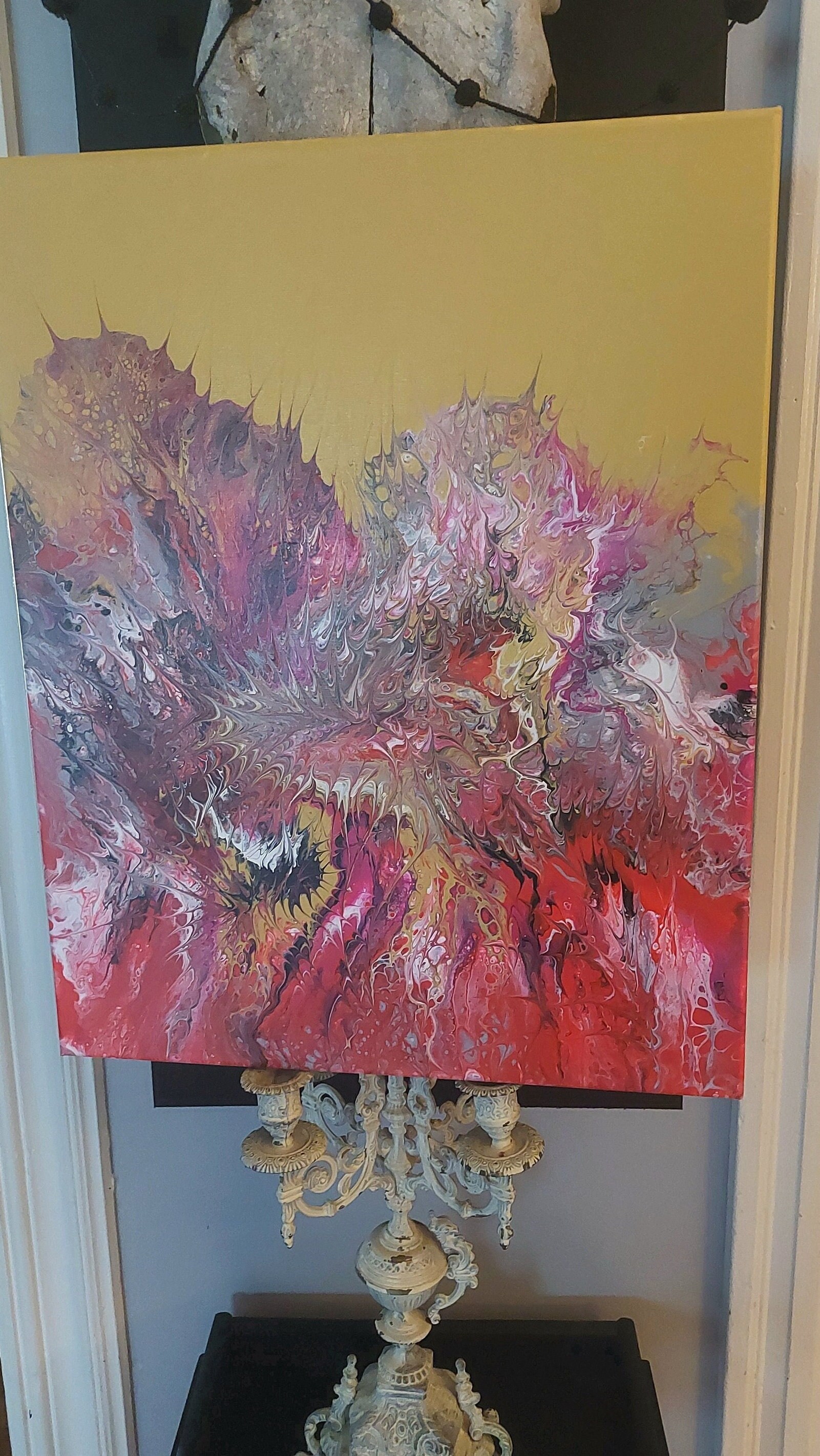 Abstract Painting Original Fluid ART Wall Decor Colorful Original Dutch ...