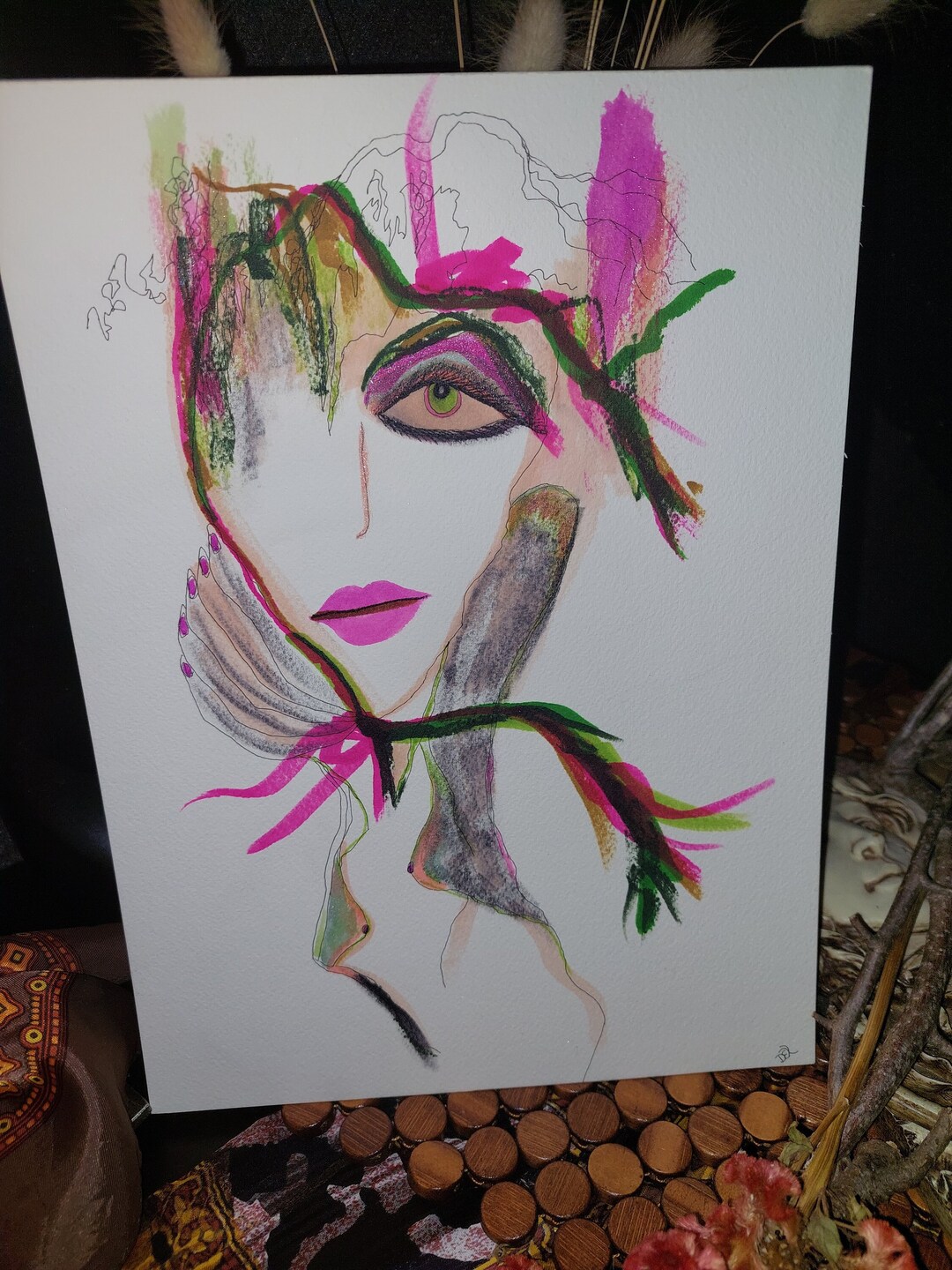 Figurative Nude Portrait Avant-garde ORIGINAL Sketch Woman PROVOCATIVE ...
