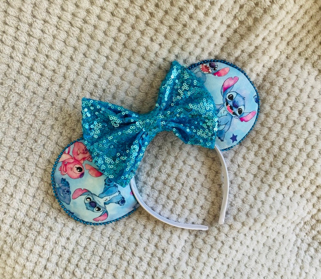 Stitch Disney Ears (choice of Bow Colour) - Etsy