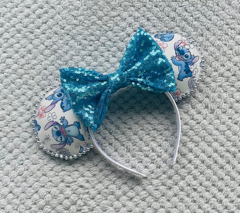 Stitch Disney Ears (choice of Bow Colour) - Etsy