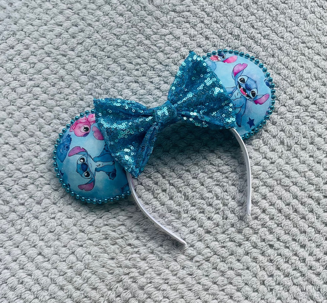Stitch Disney Ears (choice of Bow Colour) - Etsy