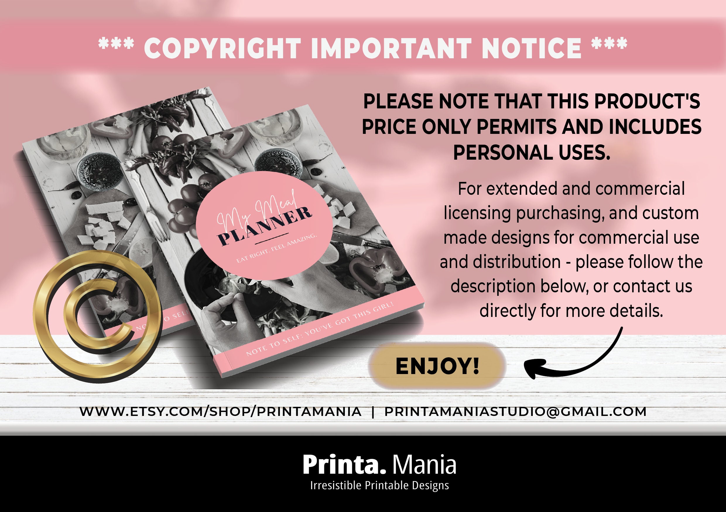 Meal Binder Printable Cover Meal Planner Cover 3 Sizes 5 | Etsy UK