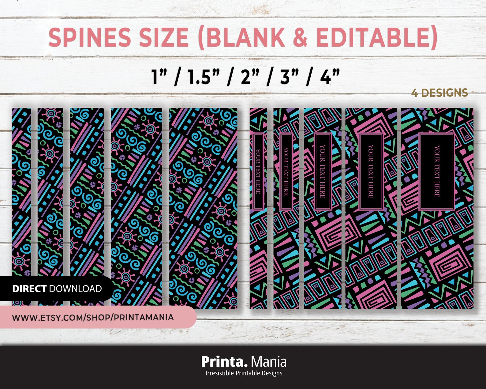 Personalized Binder Covers & Spines Printable | Editable Covers ...