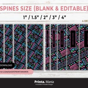 Personalized Binder Covers & Spines Printable | Editable Covers ...