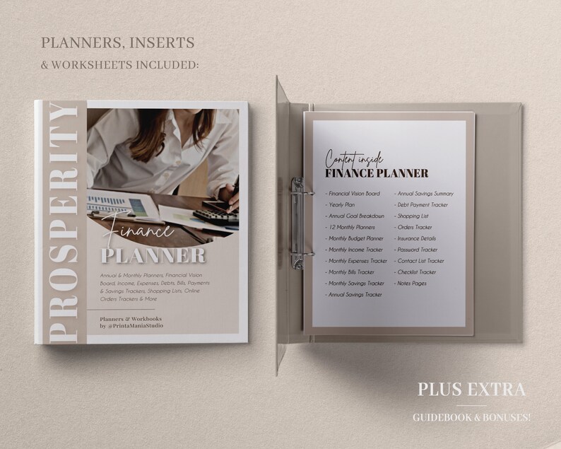 Finance Planner Printable Bundle 70+ Planner Inserts 18 SIZES, Goals ...