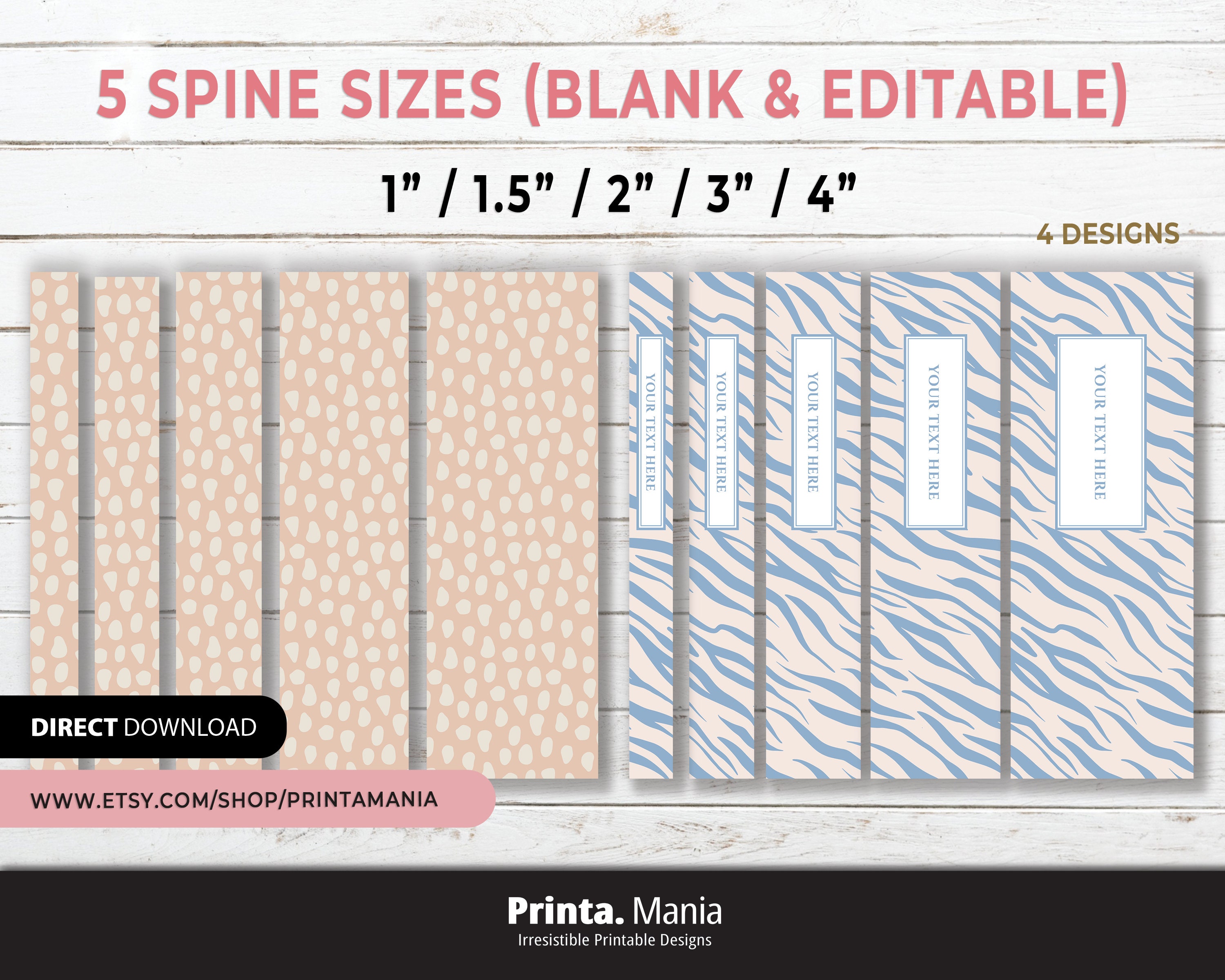 Printable School Binder Covers Set | Editable Covers + Spines | 4 ...