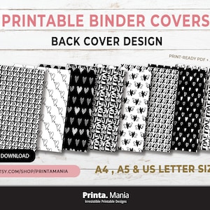 Personalized Binder Covers & Spines | Editable Binder Cover Printable ...