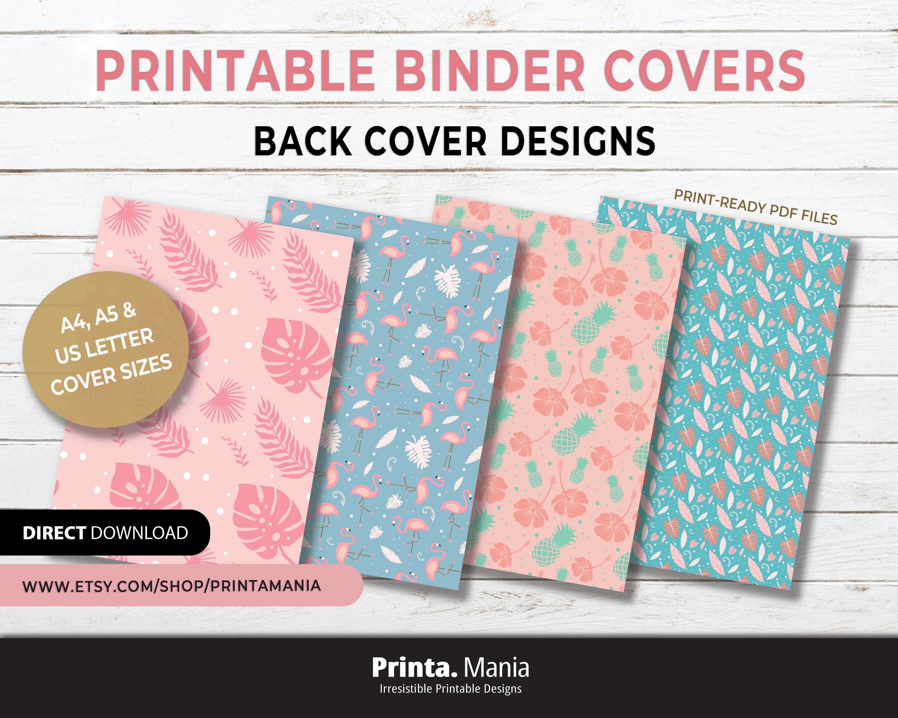 Printable School Binder Covers Set | Editable Covers + Spines | 4 ...