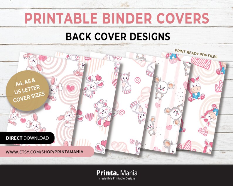 Personalized Printable Binder Covers & Spines | Editable Covers ...