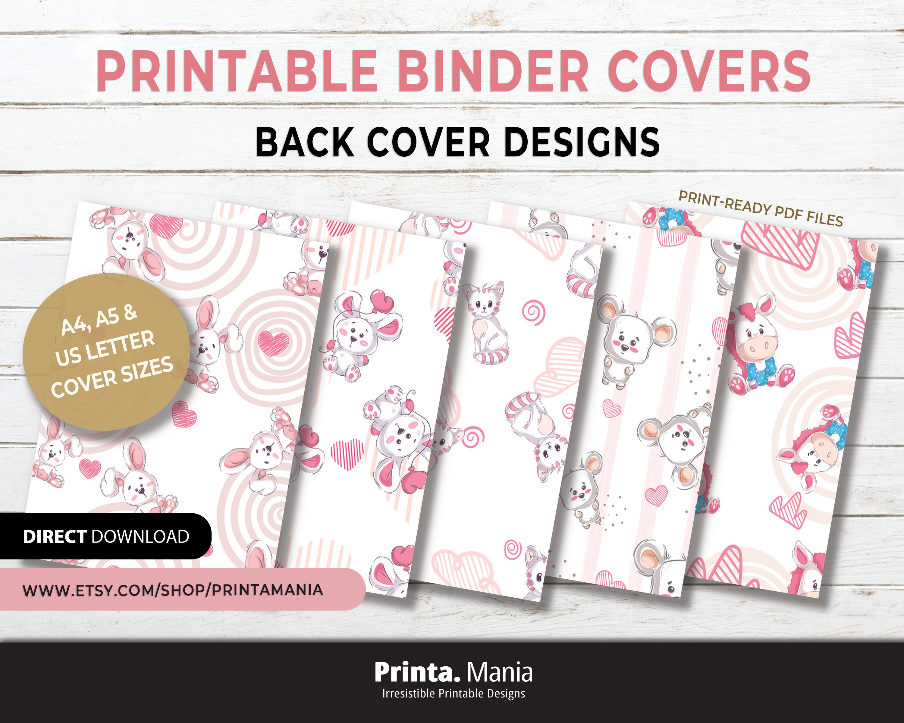 Personalized Printable Binder Covers & Spines | Editable Covers ...