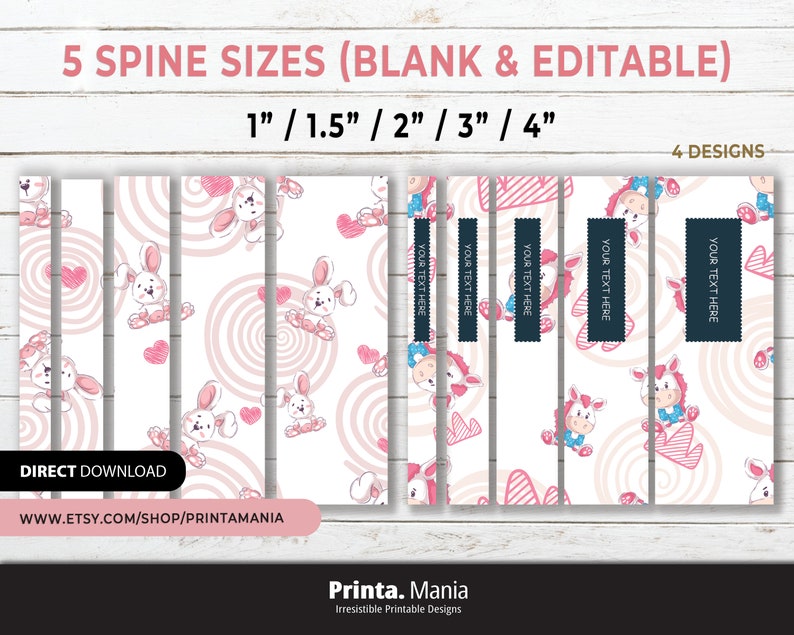Personalized Printable Binder Covers & Spines | Editable Covers ...