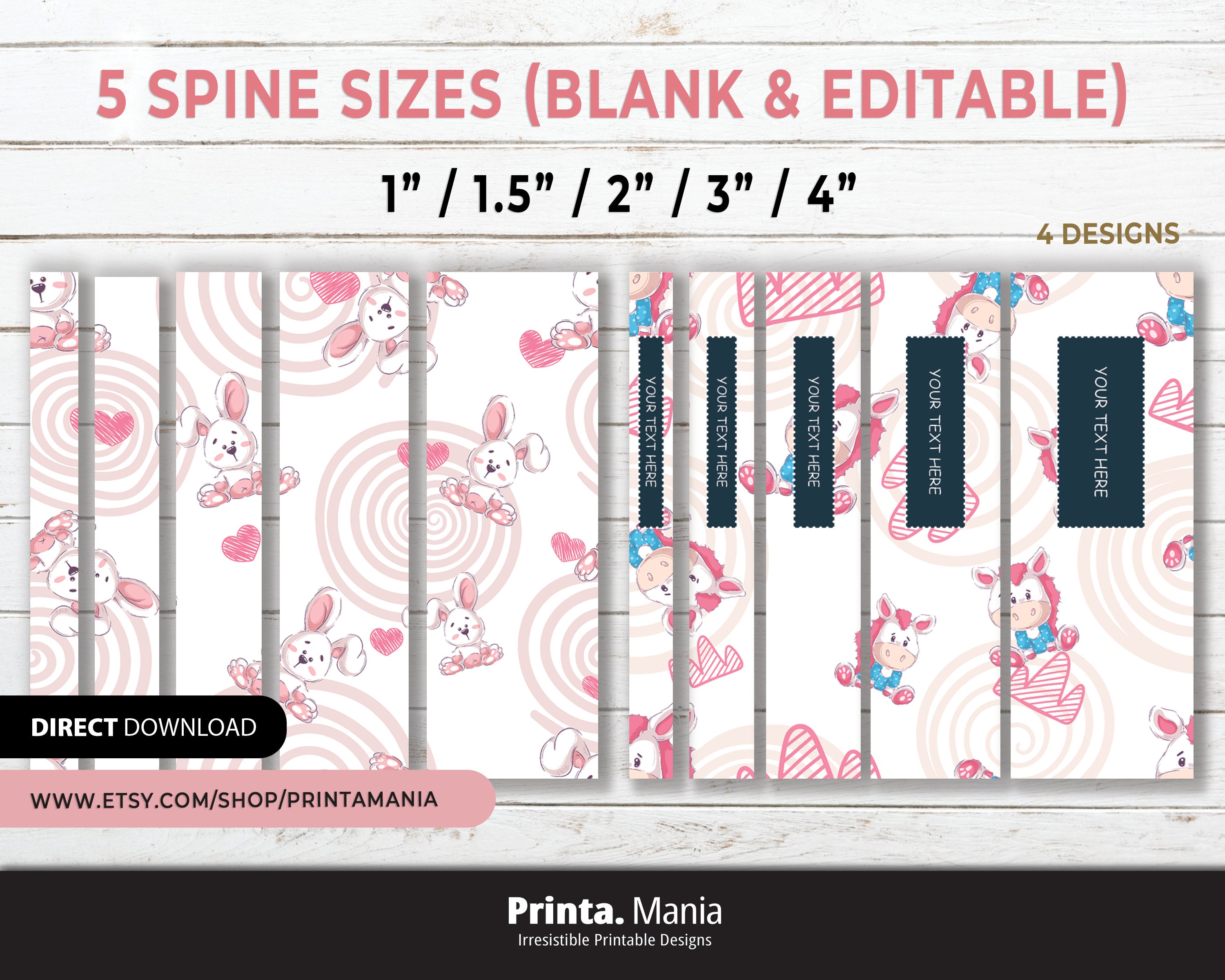 Personalized Printable Binder Covers & Spines | Editable Covers ...
