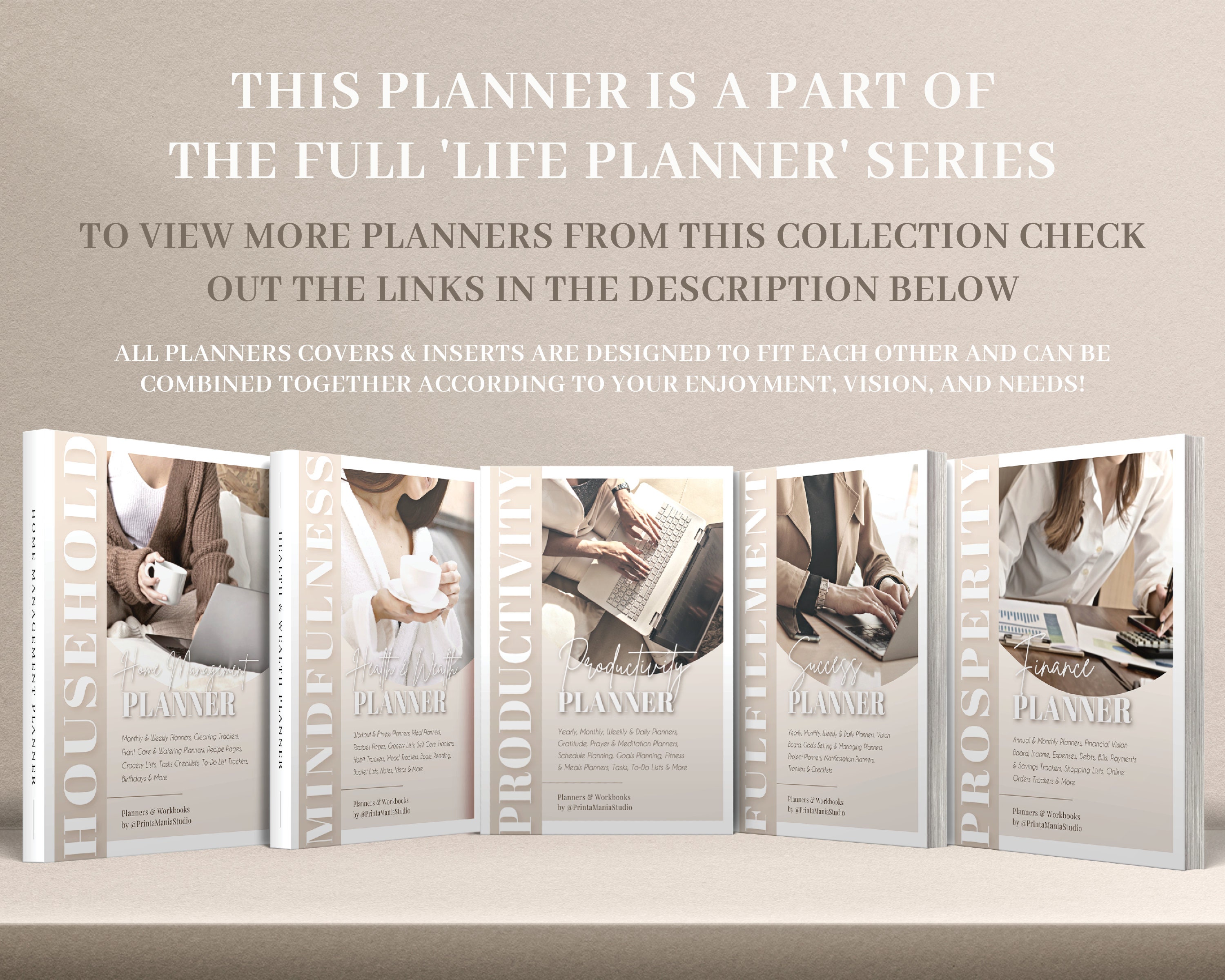 Success Planner Printable Bundle With 60 Inserts, 18 Sizes, Project ...