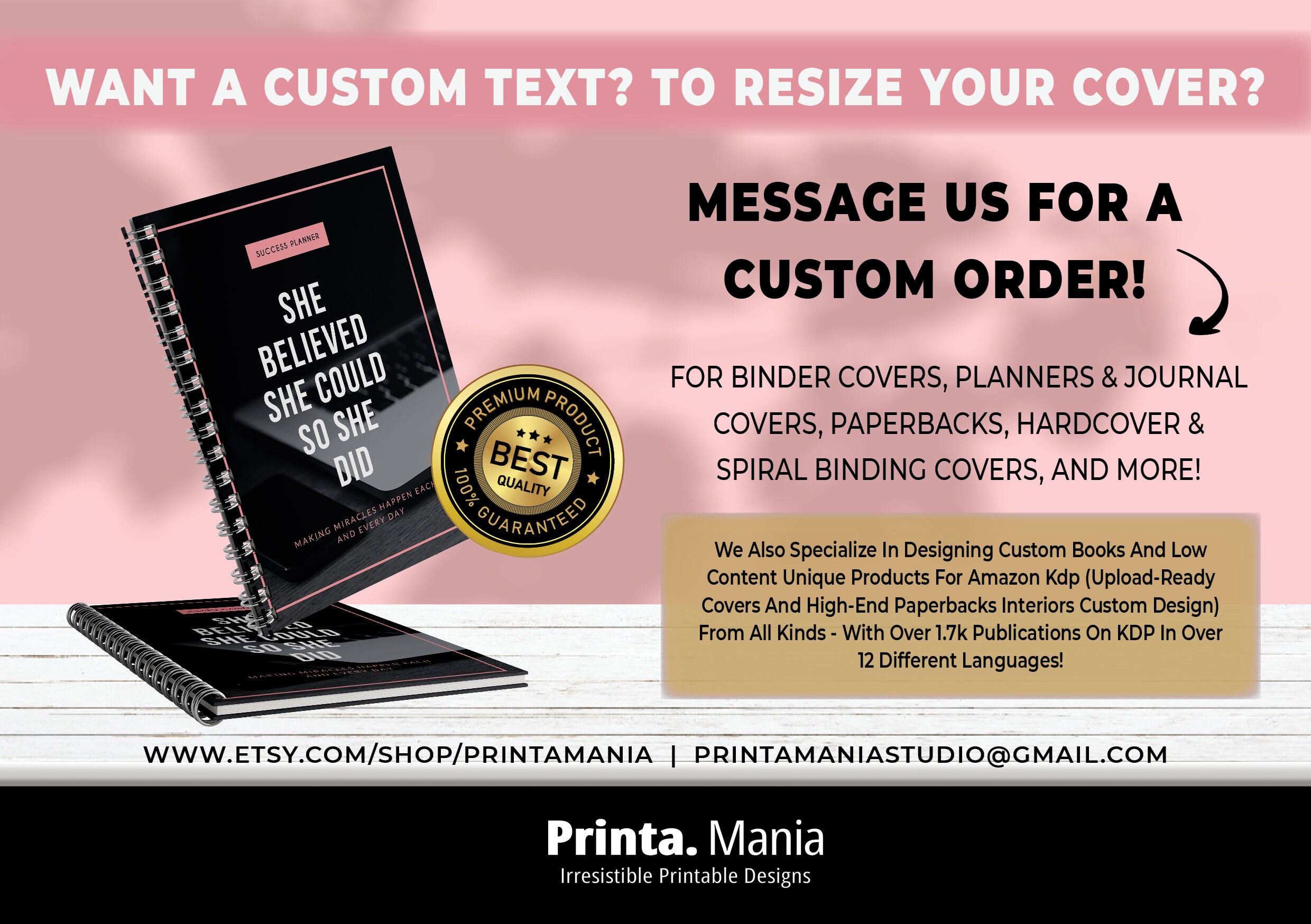 Success Binder Printable Cover Productivity Planner Cover | Etsy