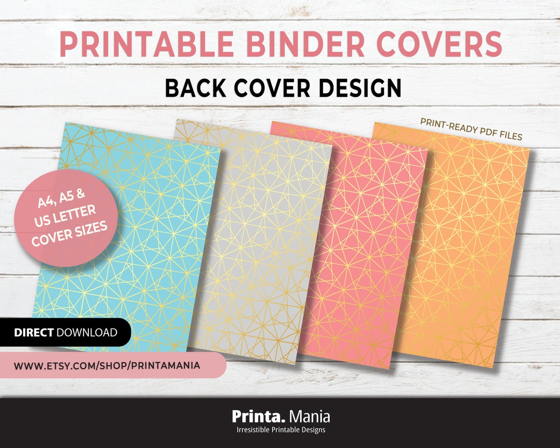 Personalized Binder Covers & Spines Printable | Editable Covers+spines ...