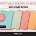 Personalized Binder Covers & Spines Printable Editable Coversspines 4 ...