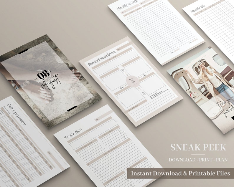 Finance Planner Printable Bundle 70+ Planner Inserts 18 SIZES, Goals ...