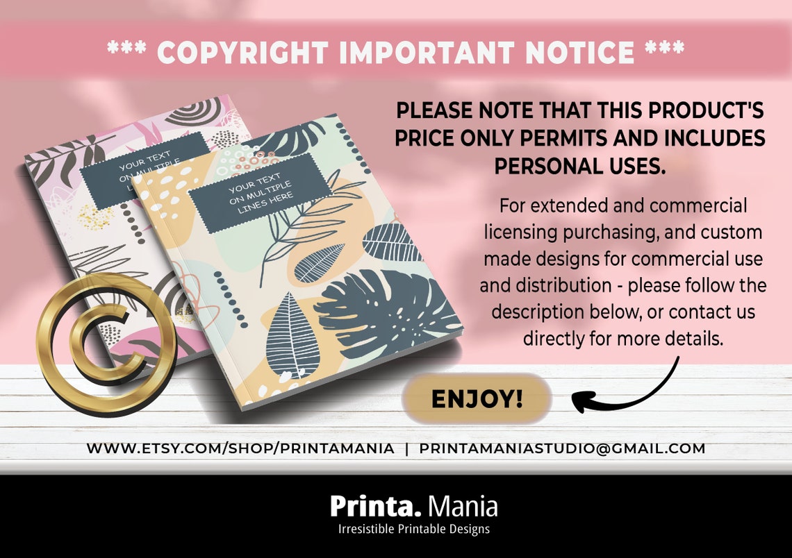 Personalized Binder Covers & Spines Printable | Editable Covers ...