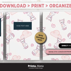 Personalized Printable Binder Covers & Spines Editable Covers Spines 5 ...