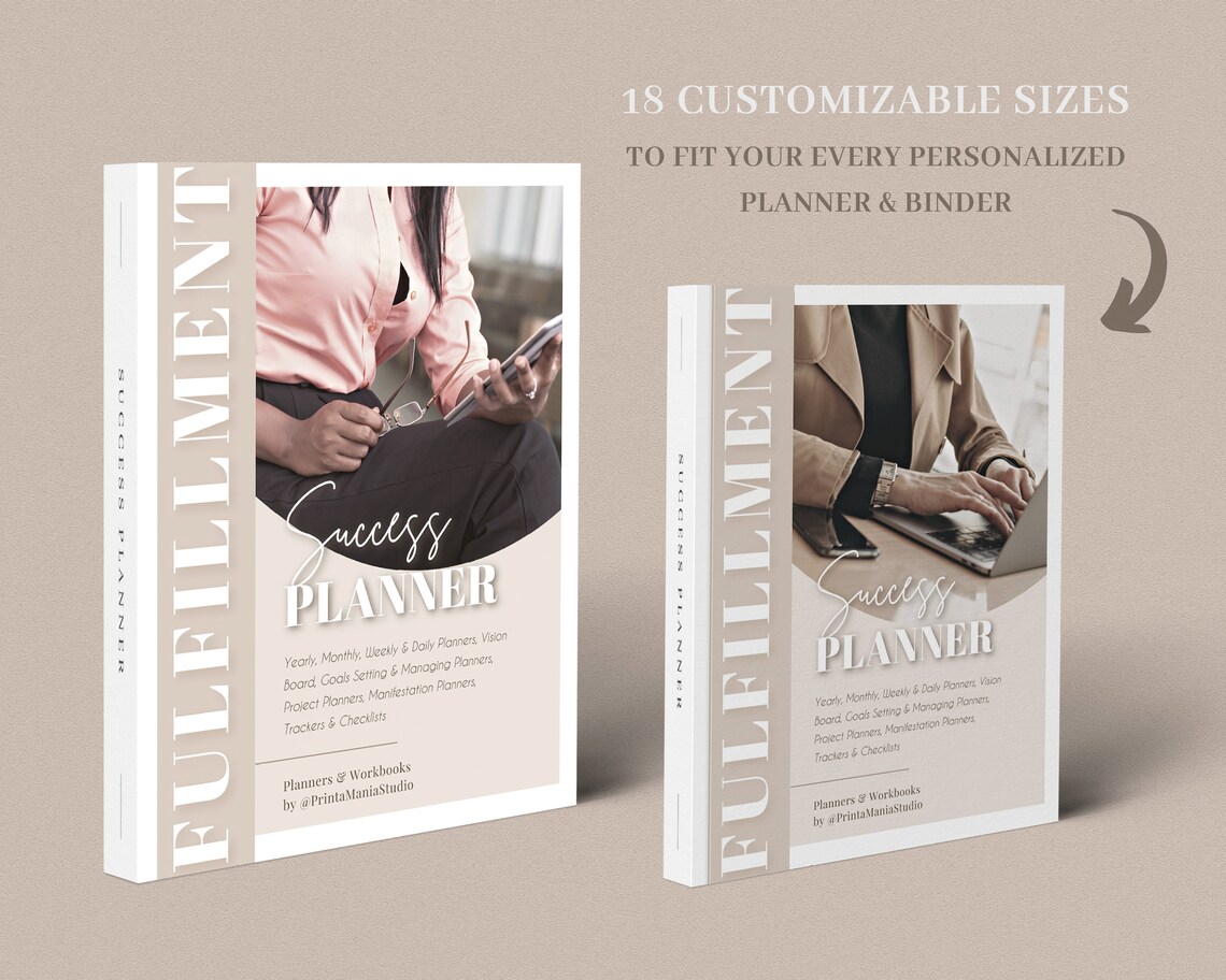 Success Planner Printable Bundle With 60 Inserts, 18 Sizes, Project ...