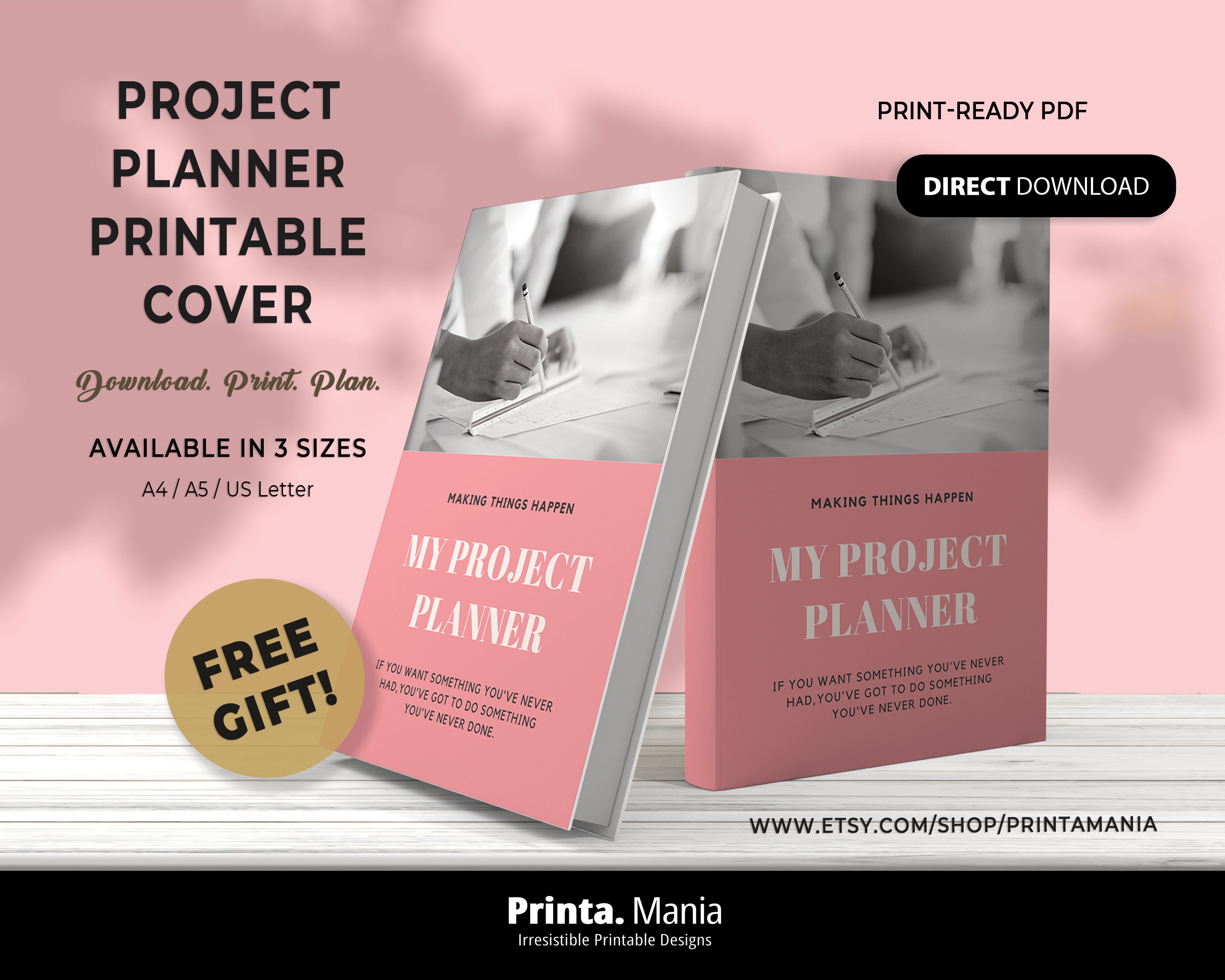 Project Planner Printable A4, A5, US Letter Project Tracker, Business ...