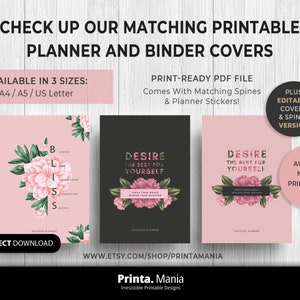 Daily Planner Printable A4, A5, US Letter Business Planner, Daily ...