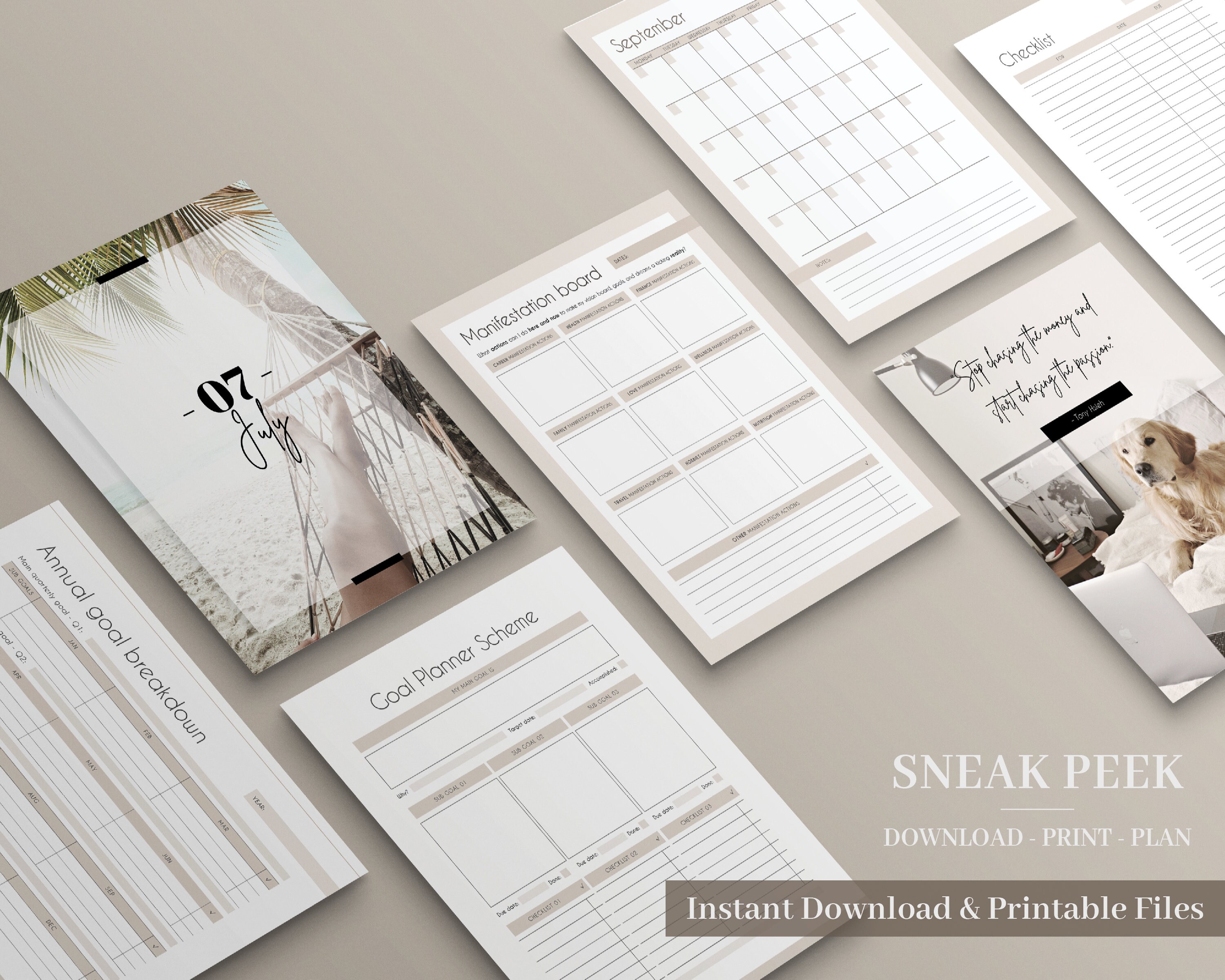 Success Planner Printable Bundle With 60 Inserts, 18 Sizes, Project ...