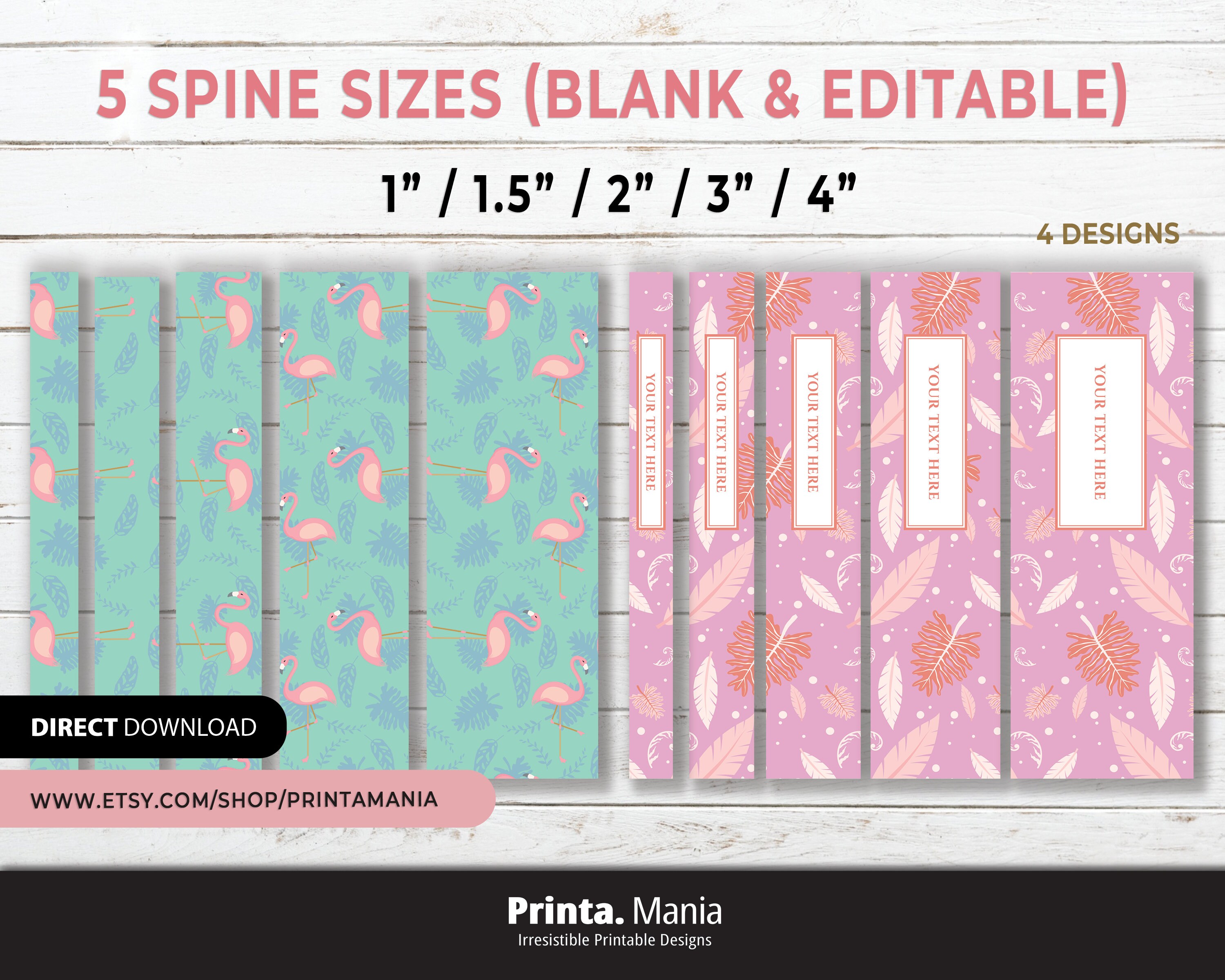 Printable School Binder Covers Set | Editable Covers + Spines | 4 ...