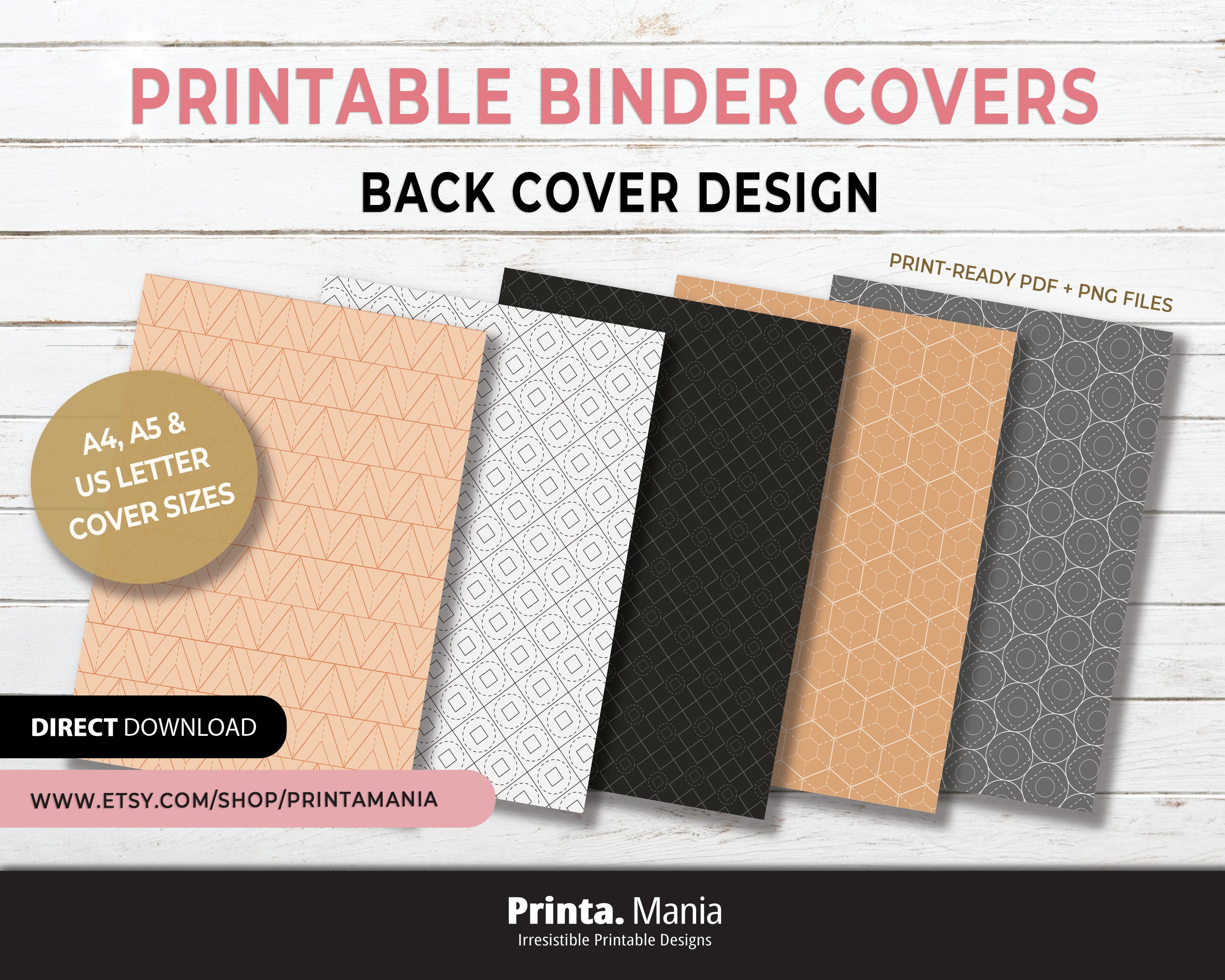 Personalized Binder Covers & Spines Printable | Editable Covers+spines ...