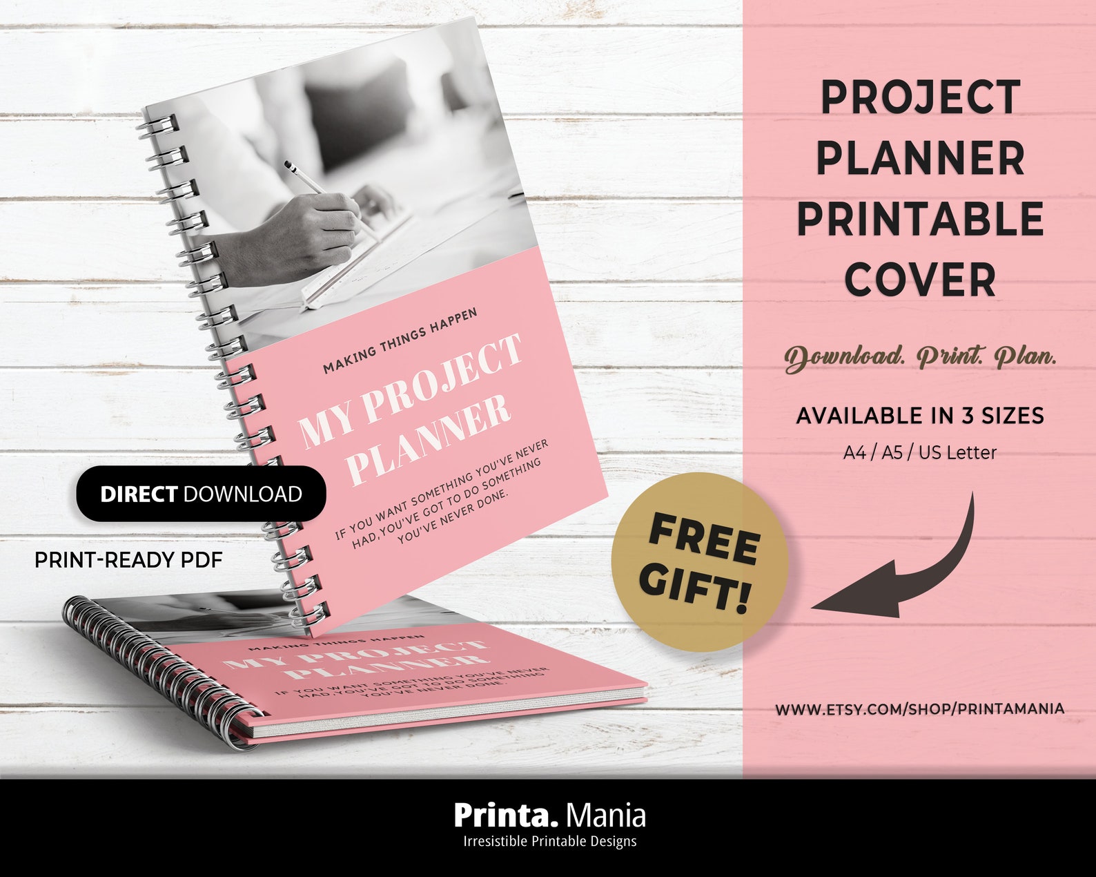 Project Planner Printable A4, A5, US Letter Project Tracker, Business ...