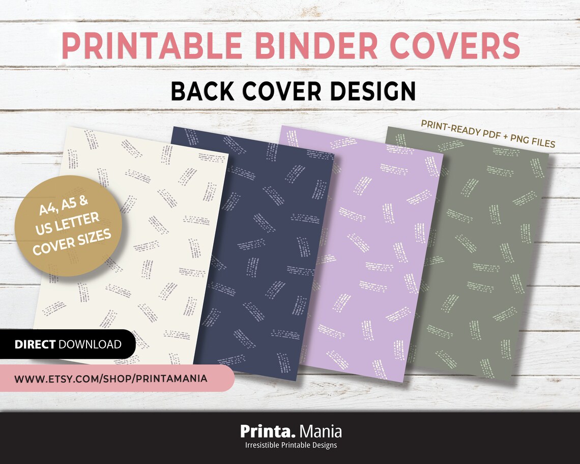 Personalized Binder Covers & Spines Printable | Editable Covers ...