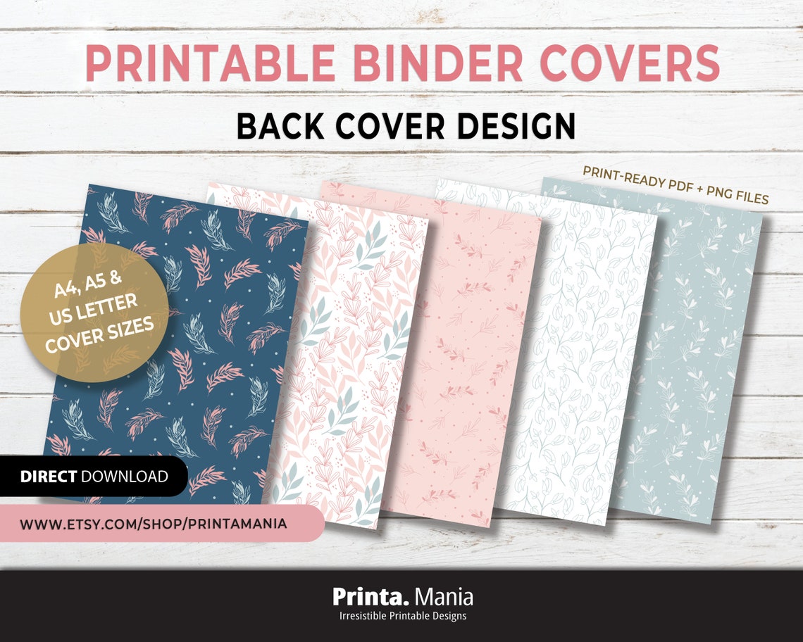 Floral Binder Covers & Spines: Editable Printable Set (digital Download ...